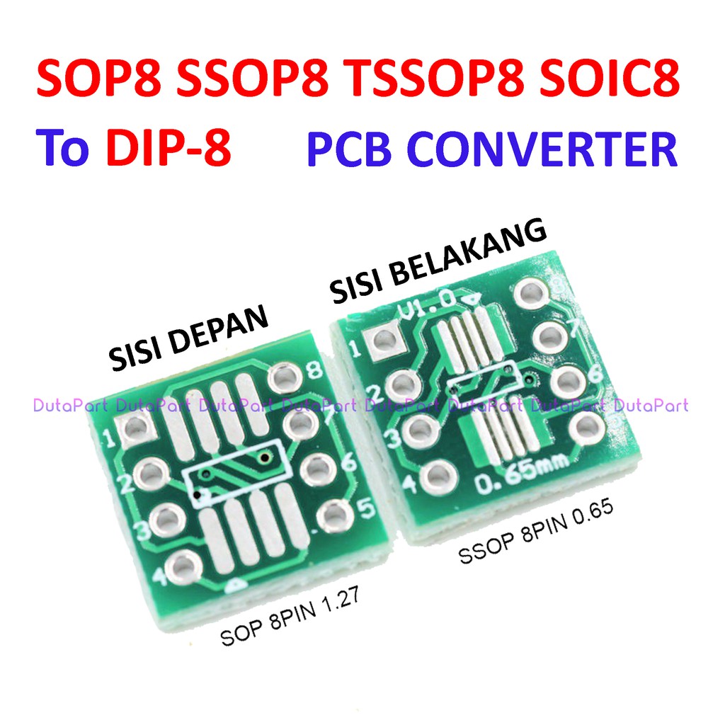 Jual PCB Board SMD SOP8 SSOP8 TSSOP8 SOIC8 To DIP8 DIP 8 Adapter ...