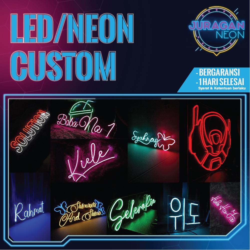 Jual Led Custom Nama / Neon flex custom | Shopee Indonesia