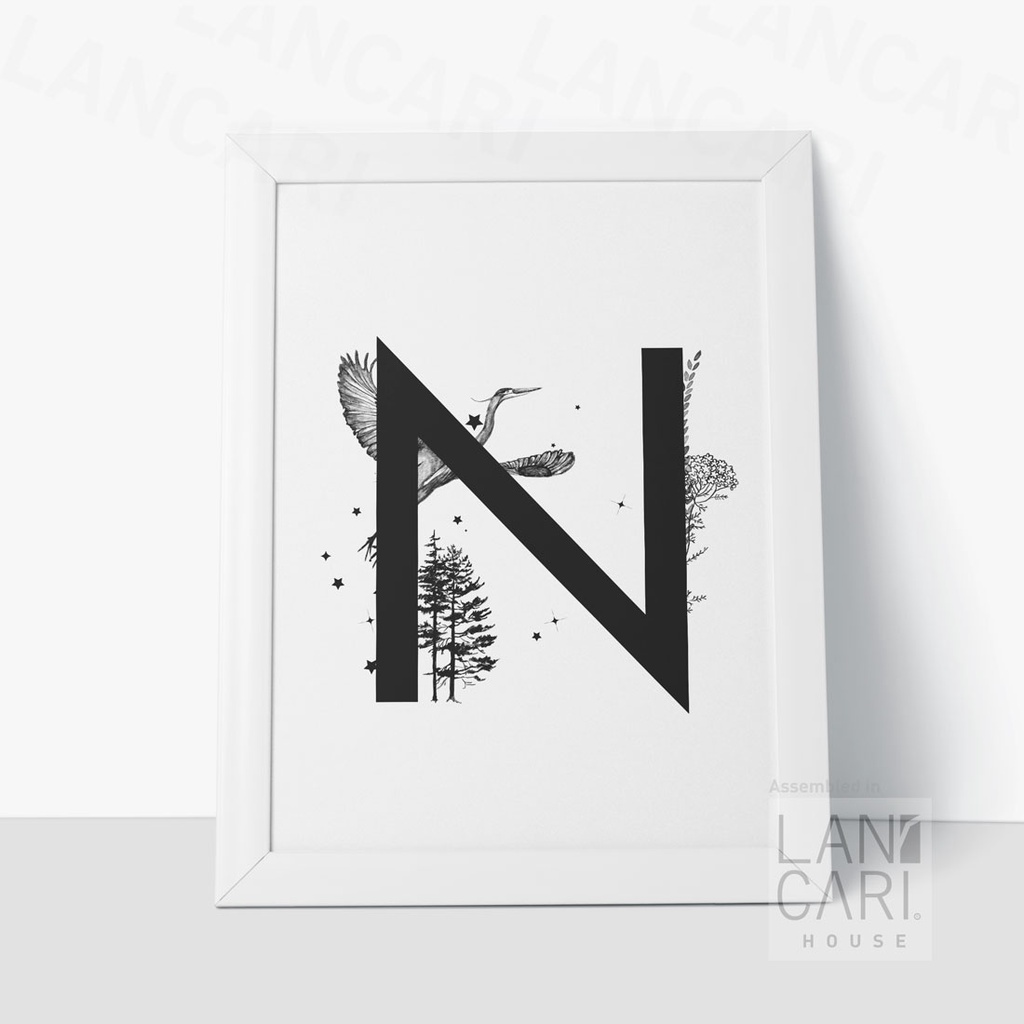 Jual Inisial Frame N Dekorasi Nama Wedding Name Sign BNW Hiasan Ruangan ...