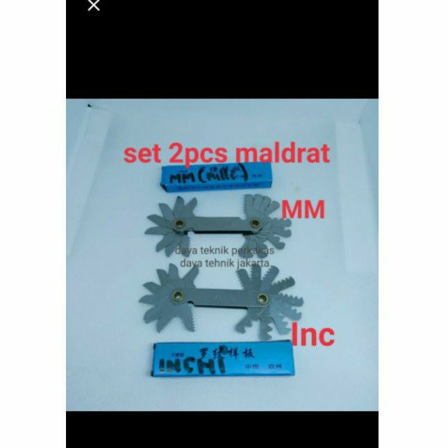 Jual maldrat 2pc MM + INCHI -alat ukur drat baut | Shopee Indonesia