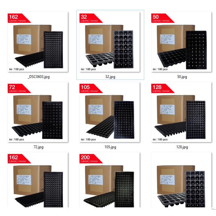Jual 1 Karton/Box Tray Semai / Seeding Tray / hidroponik Untuk ...