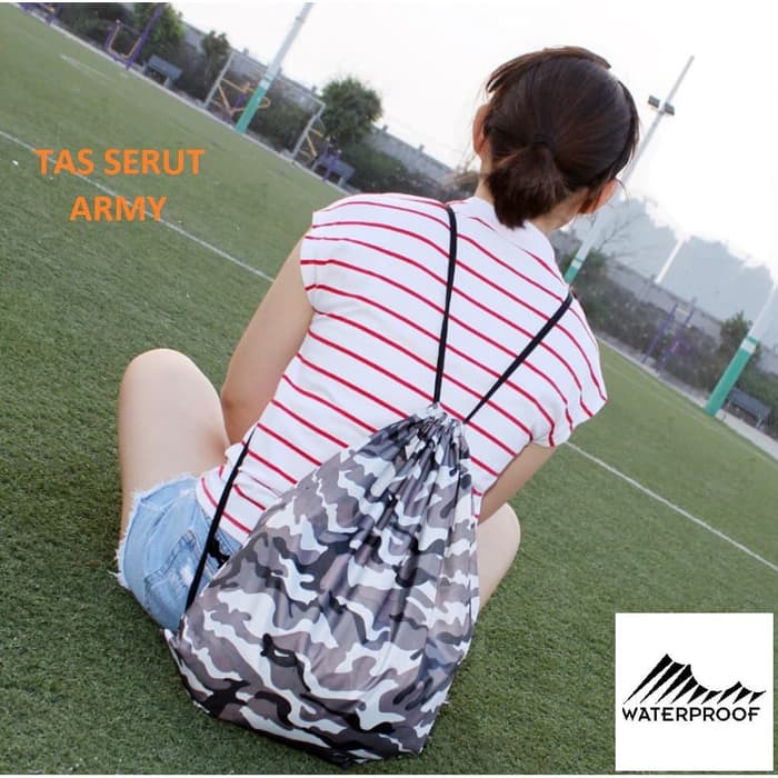Jual CIVETO BP24 Tas Serut Army Camo Waterproof / Tas Pria Wanita Backpack Tentara Anti Air ...