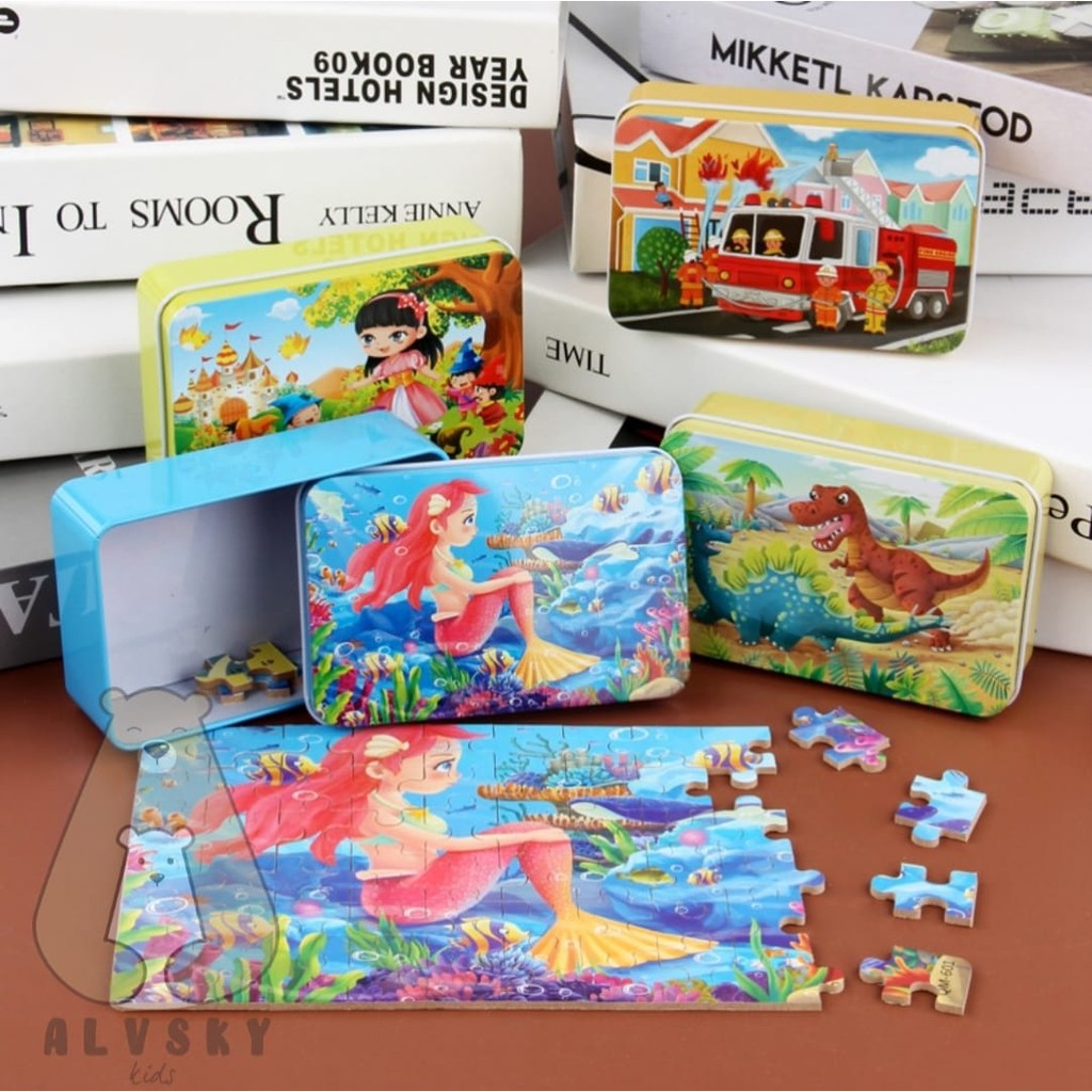 Jual PUZZLE 60 KEPING LUCU / PUZZLE KALENG ISI 60 PCS / JIGSAW 60 PCS ...