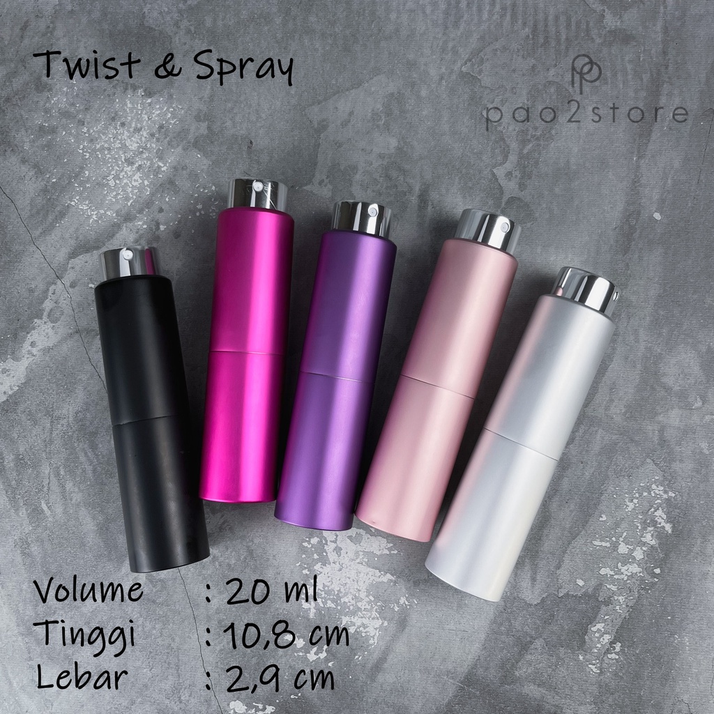 Jual Botol Twist and Spray 20ml Mini Parfum Travel Size - Refillable ...