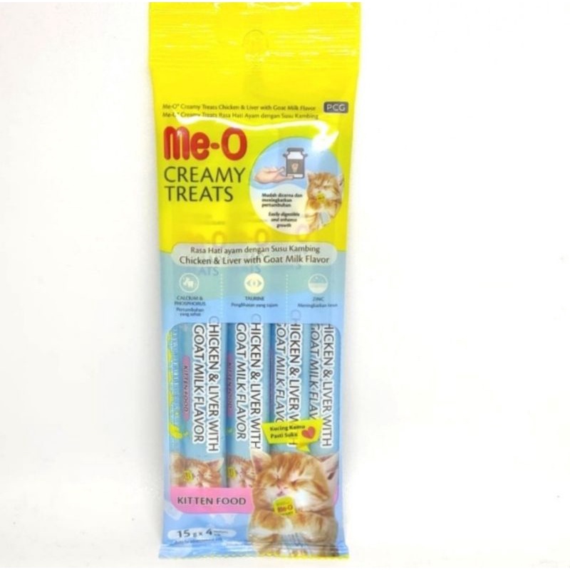 Jual Meo Me-o Creamy Treats Snack Kucing Rasa Chicken Liver Goat Milk ...
