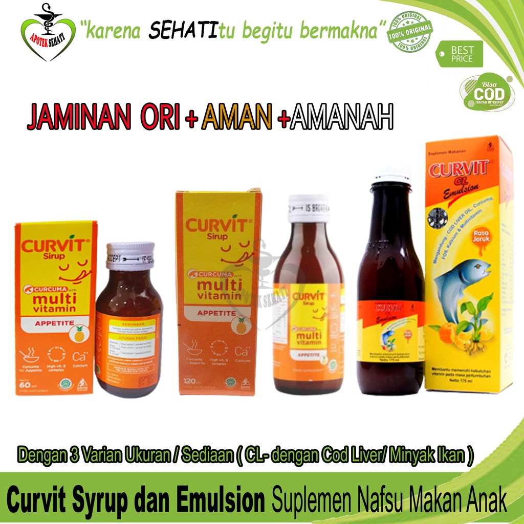 Jual SOHO Curvit Syrup dan Emulsion Multivitamin Penambah Nafsu Makan ...