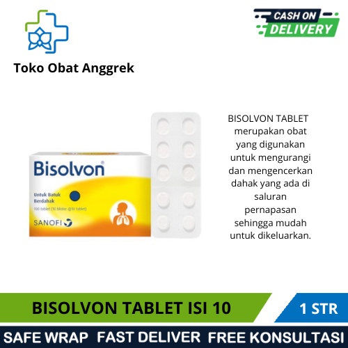 Jual BISOLVON 10 TABLET/OBAT BATUK BERDAHAK/MEREDAKAN TENGGOROKAN ...