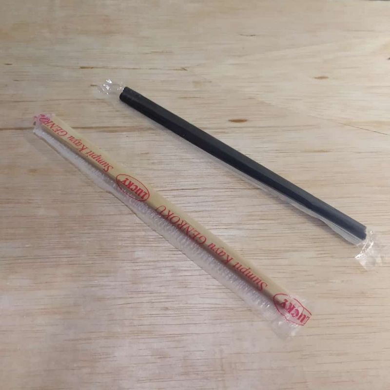 Jual sumpit kayu - sumpit bambu - Sumpit Plastik Hitam | Shopee Indonesia