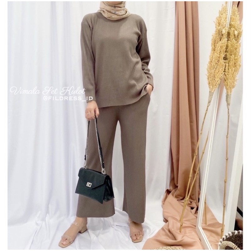 Jual Pakaian Set Atasan dan Bawahan (Vimala Set Kulot) | Shopee Indonesia