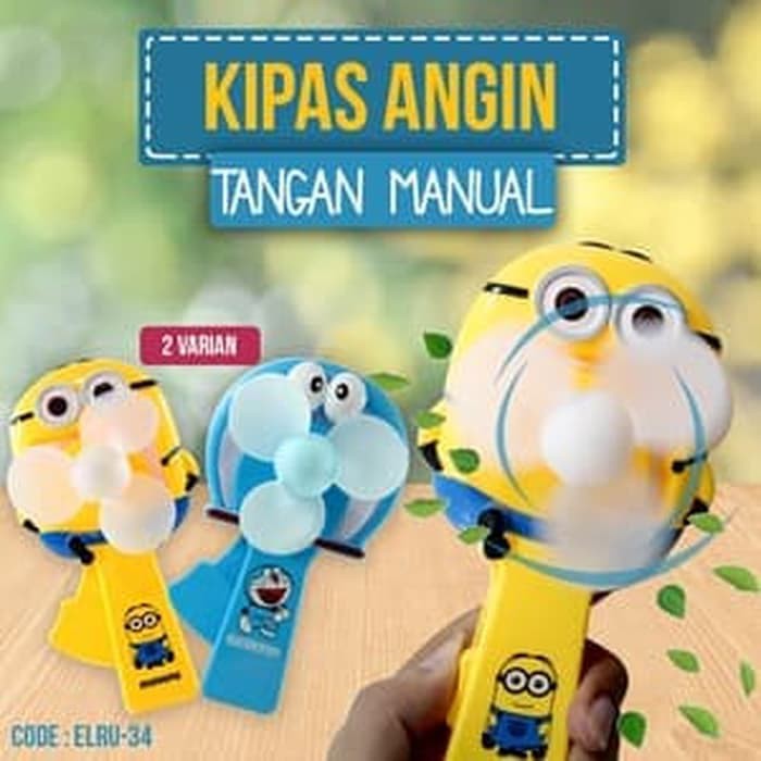Jual Kipas Angin Tangan Manual Minion Doraemon | Shopee Indonesia