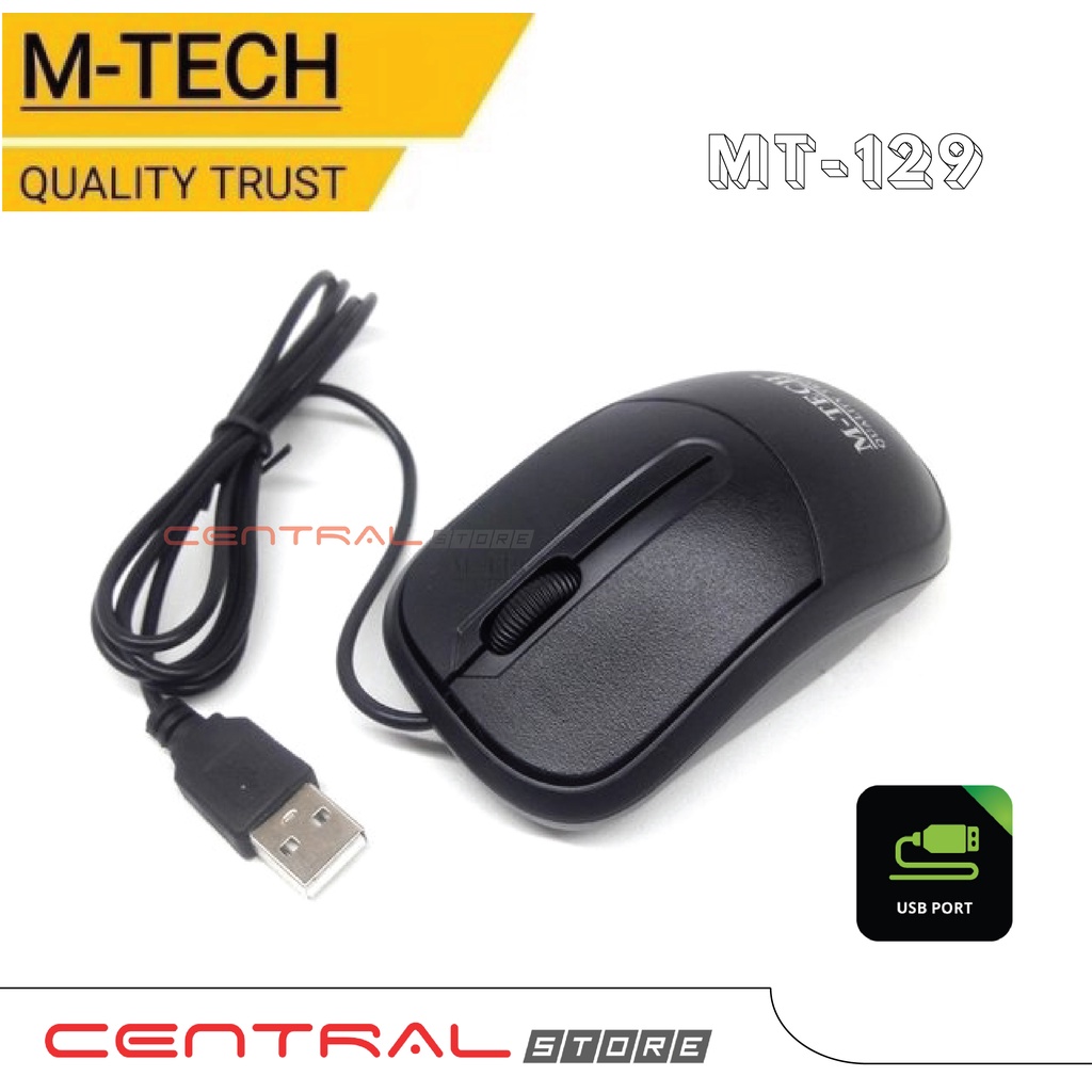 Jual Mouse M-tech Optical USB MT 129 mtech Kabel Warna Hitam Mouse Murah | Shopee Indonesia