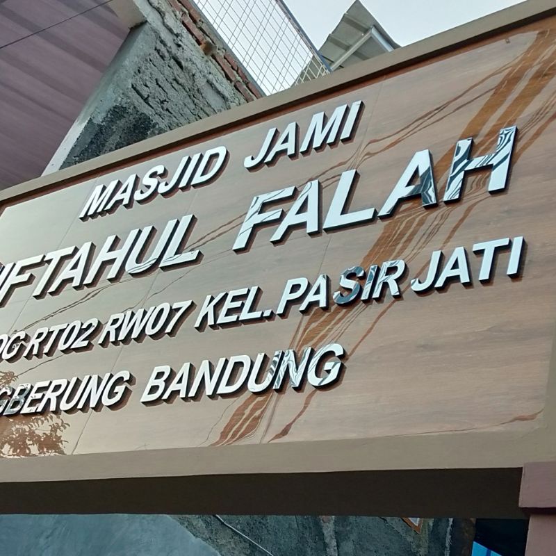 Jual Huruf timbul papan nama stainless spon | Shopee Indonesia