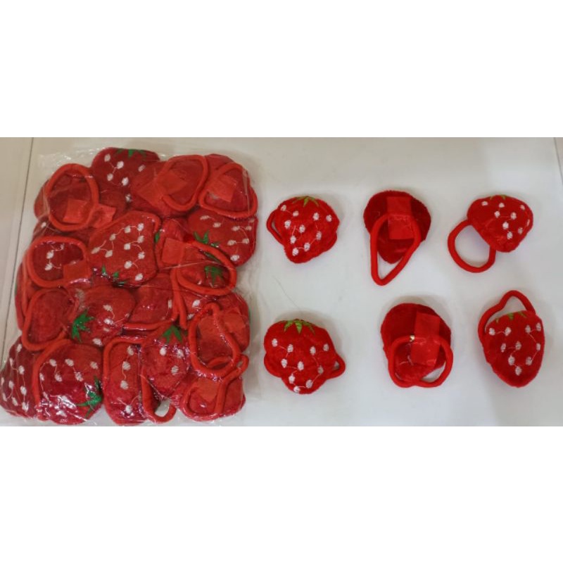 Jual KUNCIR ANAK STRAWBERRY HARGA/BUNGKUS ISI 24PCS. | Shopee Indonesia