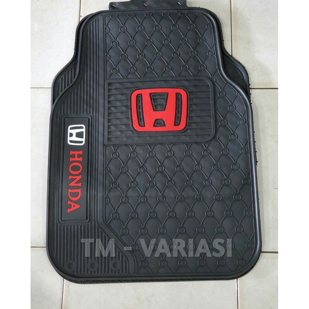 Jual Karpet Mobil Universal Motif Logo Honda Merah Dasar Hitam Polos ...