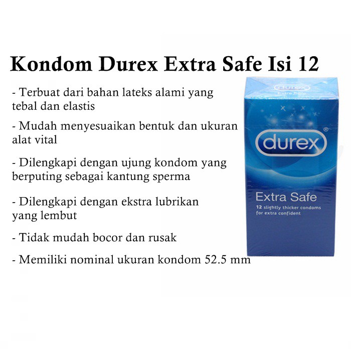 Jual Kondom Durex Extra Safe - Isi 12 - Invisible Mall | Shopee Indonesia