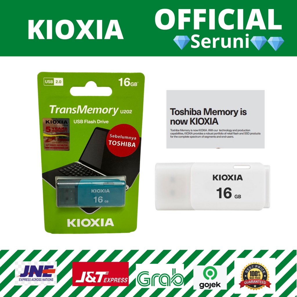 Jual ( SERUNI )FLASHDISK TOSHIBA KIOXIA 16GB | Shopee Indonesia