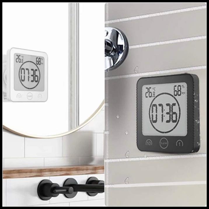 Jual Emate Waterproof Shower Clock Thermometer Hygrometer Alarm Sauna ...