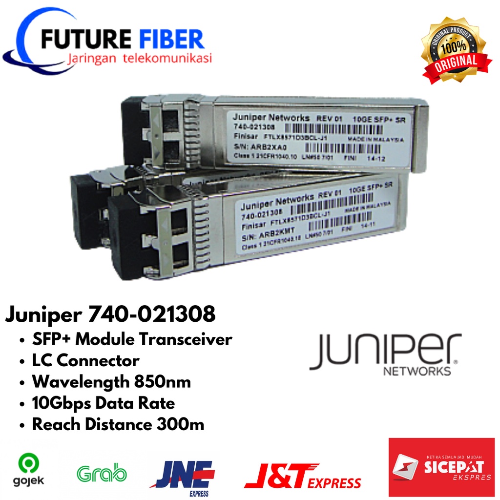 Jual Juniper EX-SFP-10G-SR 740-021308 SFP Module Transceiver 10GBase ...