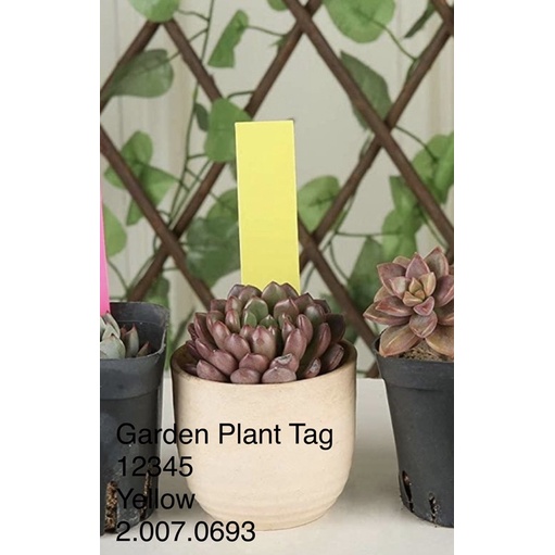 Jual Yellow PVC Plastic Garden Tag Nama Label Plant Pot Markers Stake ...
