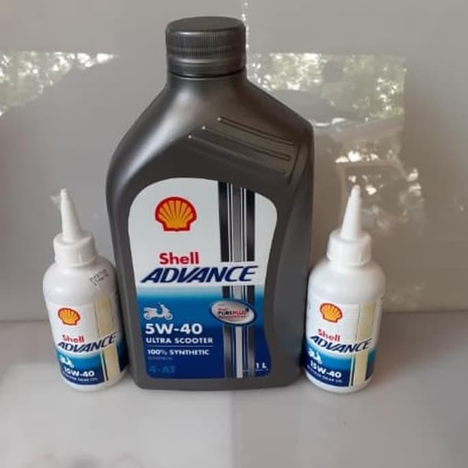 Jual PAKET MURAH OLI MATIC SHELL ADVANCE ULTRA SCOOTER 5W 40 1L ...