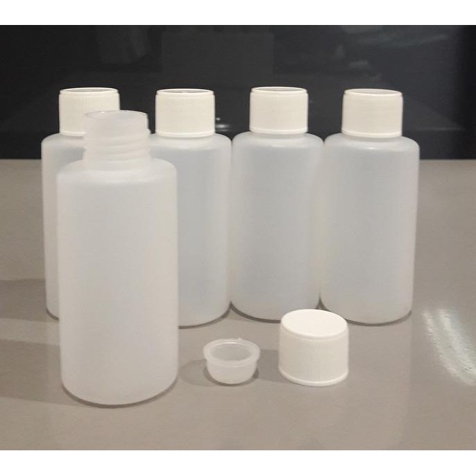 Jual BOTOL PLASTIK DOUBLE TUTUP ULIR 100ML | Shopee Indonesia