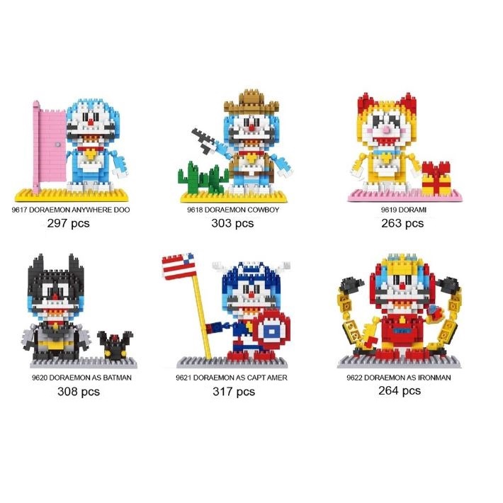 Jual Brick Nano Block Doraemon dan Dorami Mini Series Mainan Edukasi ...