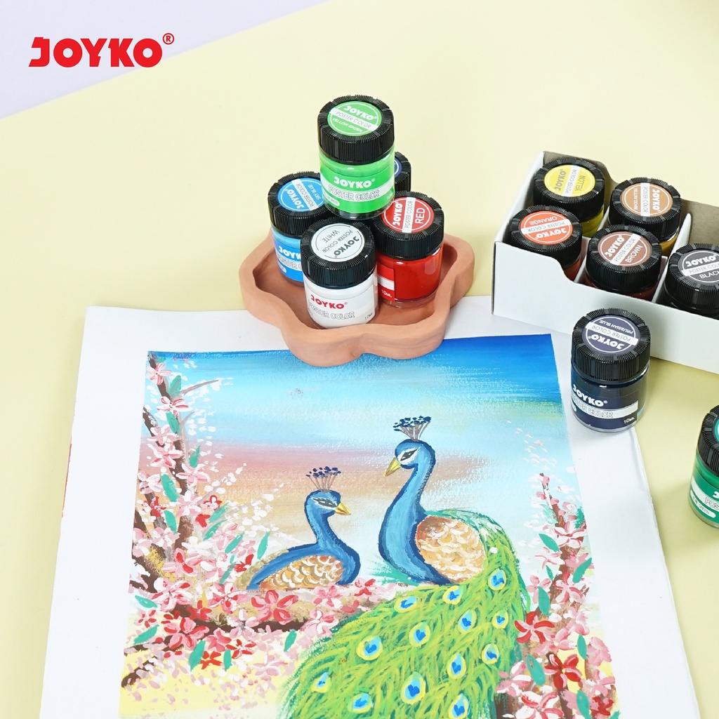 Jual Cat Poster Poster Color Joyko POC 12 Warna | Shopee Indonesia
