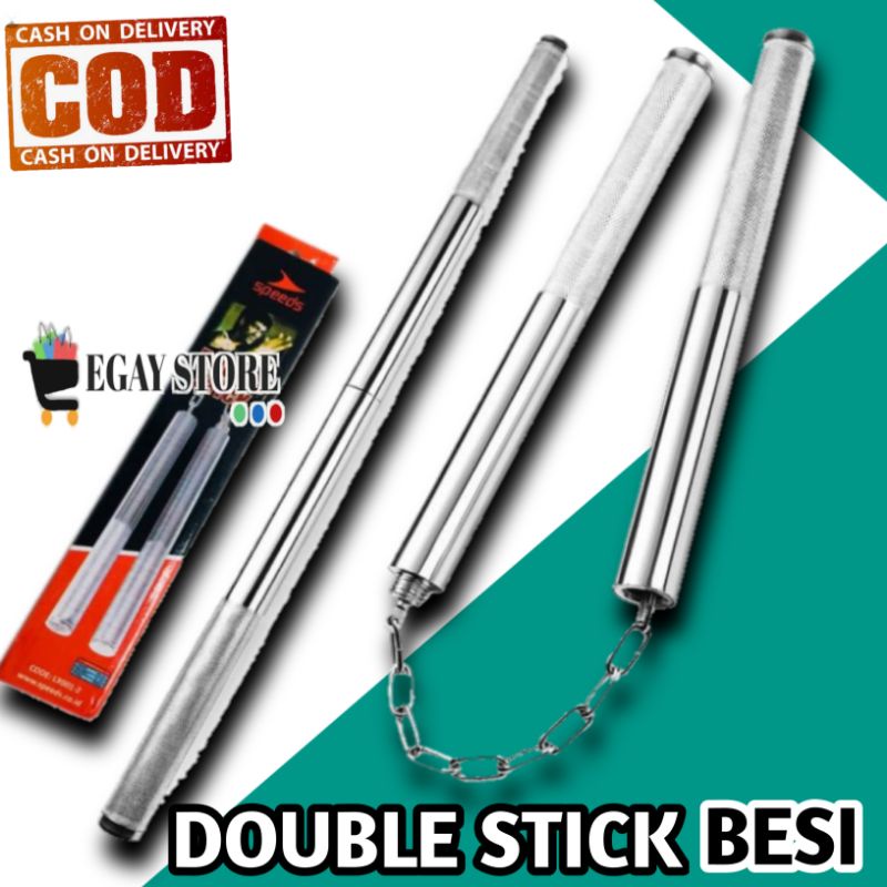 Jual Double Stick Besi Stainless Doble Stik Nunchaku Tongkat Besi Bela ...