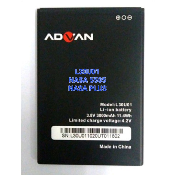 Jual BATERAI ADVAN NASA PLUS / NASA+ / L30U01 / L30B01 / G5lite ...