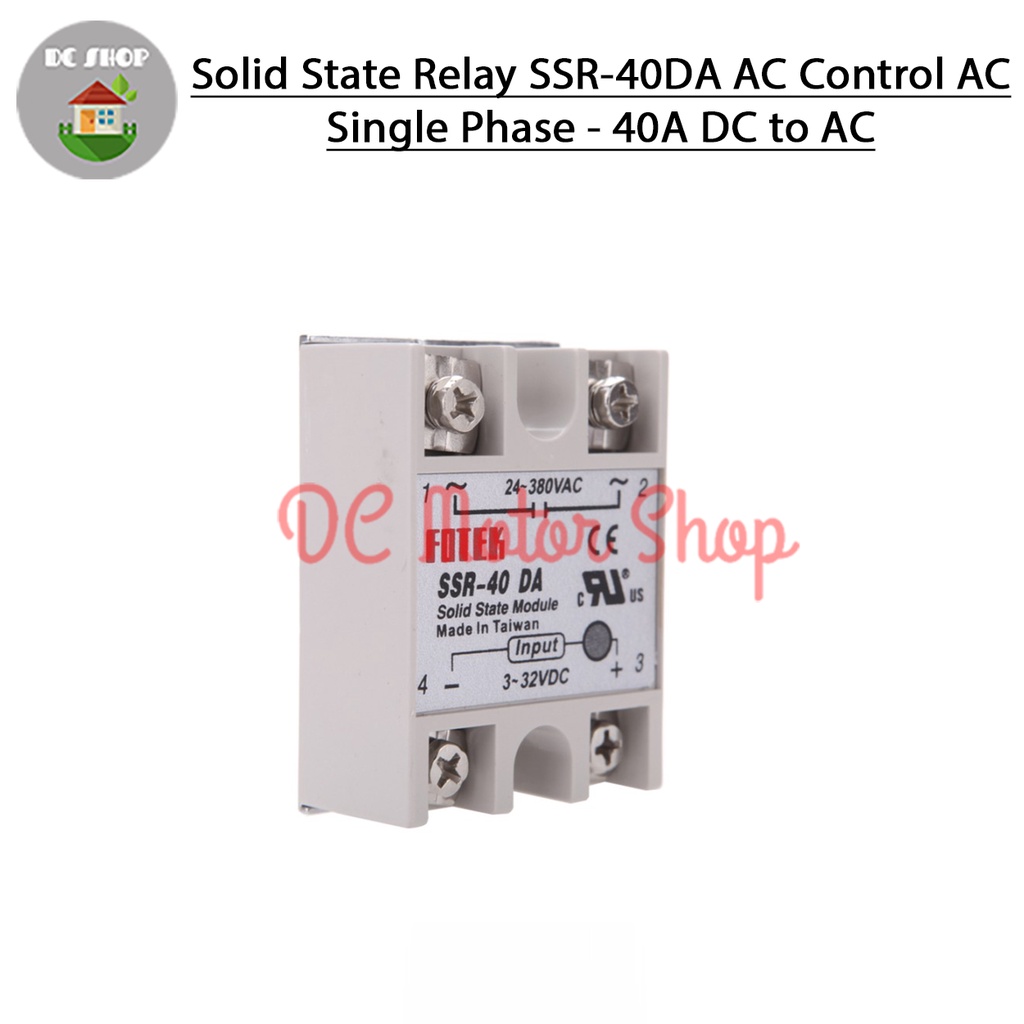 Jual Solid State Relay SSR-40DA AC Control AC Single Phase - 40A DC to AC | Shopee Indonesia