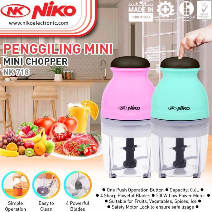 Jual Segera Miliki Niko Mini Chopper Nk718 Penggiling Mini Food Chopper ...
