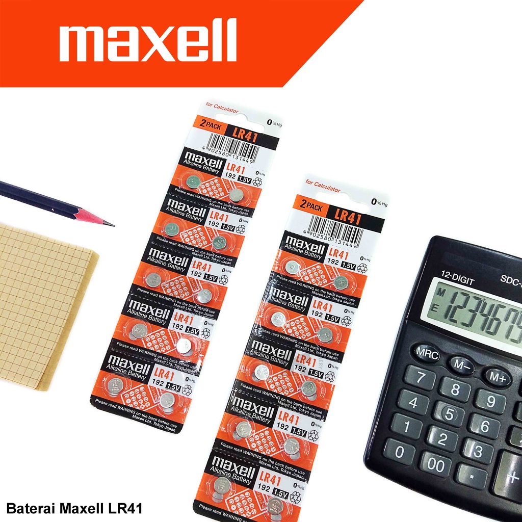 Jual Maxell Alkaline Battery Baterai Koin Lithium LR41 | Shopee Indonesia