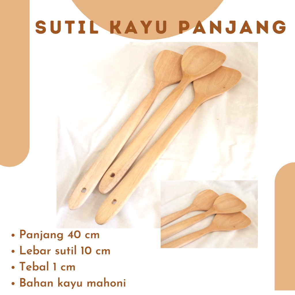 Jual SPATULA KAYU PANJANG| SUTIL KAYU | SODET KAYU | SENDOK KAYU | ALAT ...