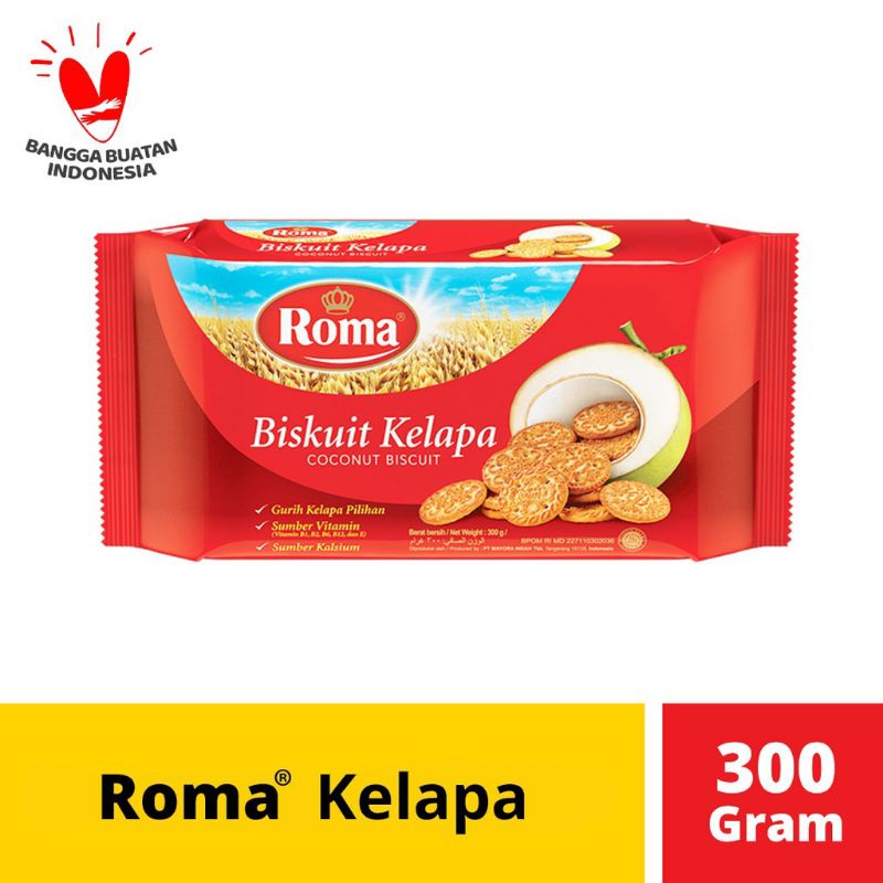 Jual ROMA BISKUIT KELAPA 300 G CAMILAN KUE KERING | Shopee Indonesia