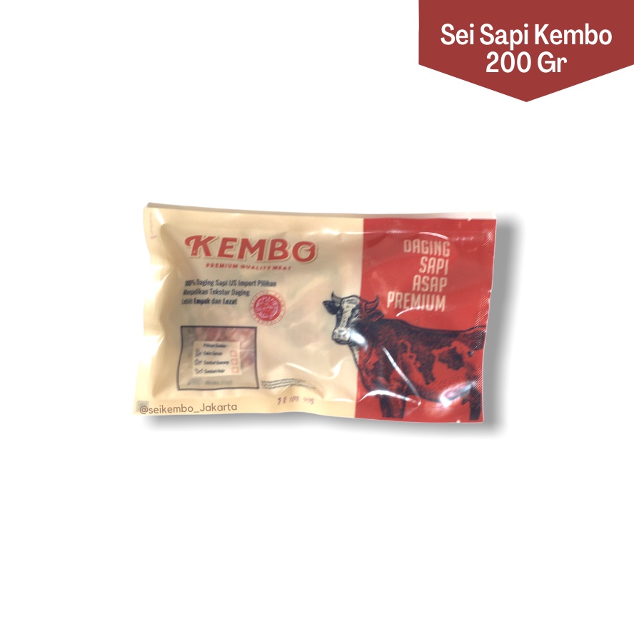 Jual Sei Sapi KEMBO 200 Gr Daging Asap Frozen HALAL + Sambal | Shopee ...