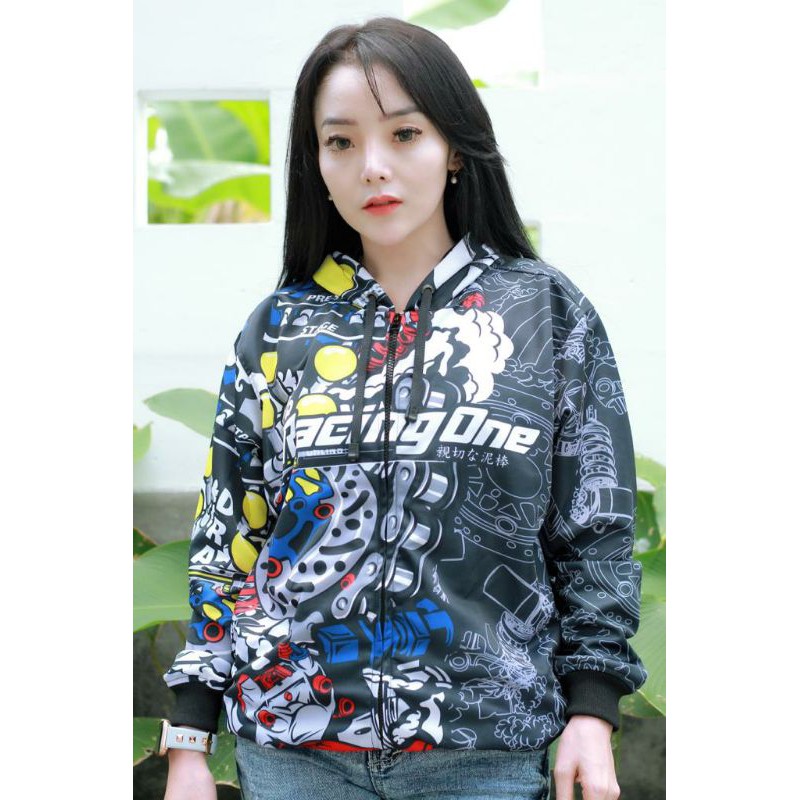 Jual Racing One / Jaket Racing Motif Gear / Desain Full Printing | Shopee Indonesia