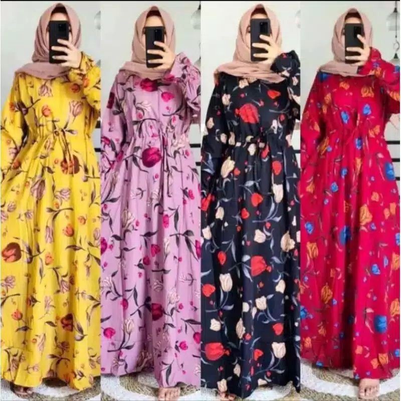 Jual [COD] MURAH - GAMIS KATUN MAYUNG || KATUN MONALISA BUSUI || MIX MOTIF BUNGA 1KG 5 PCS JUMBO ...