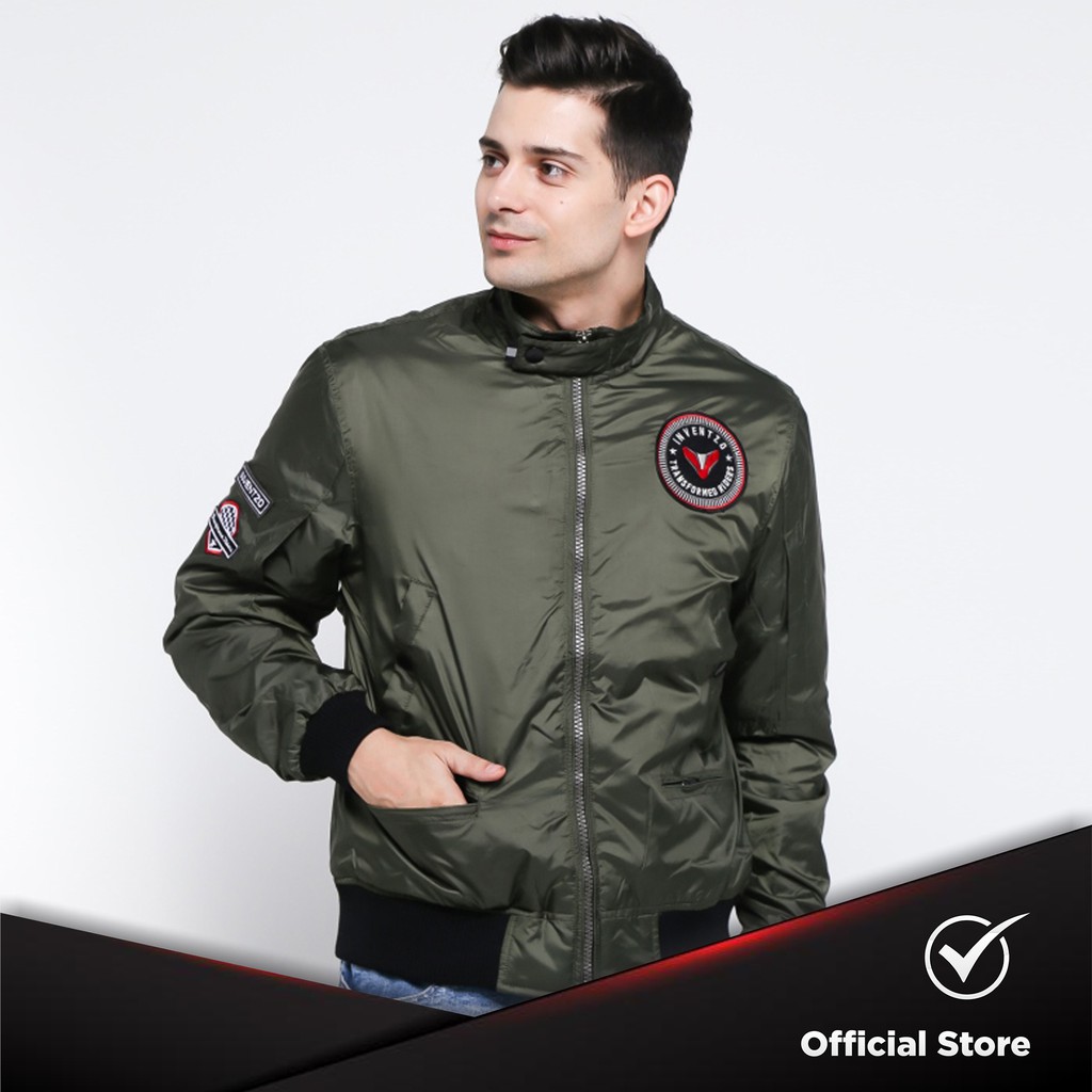Jual Jaket Motor Bomber Retro Tahan Angin - INVENTZO BLACKWING Army ...