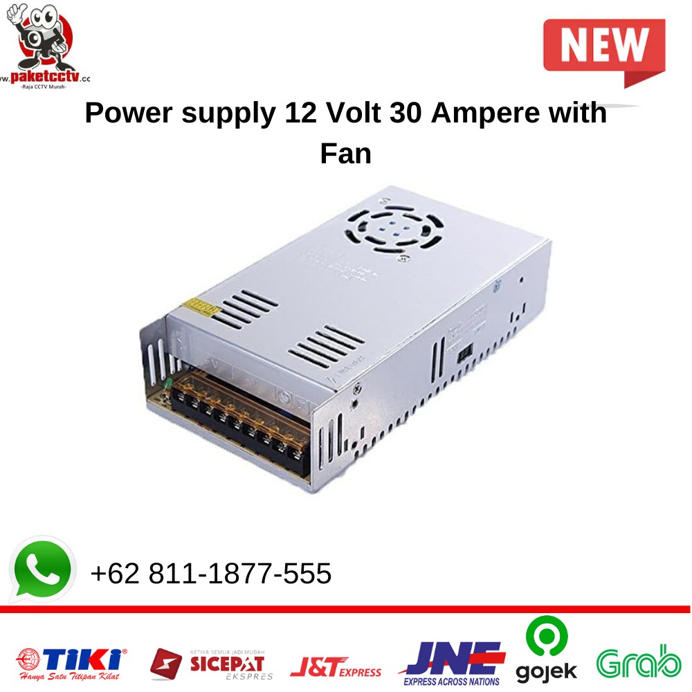 Jual Power supply 12 Volt 30A Jaring with Fan | Shopee Indonesia