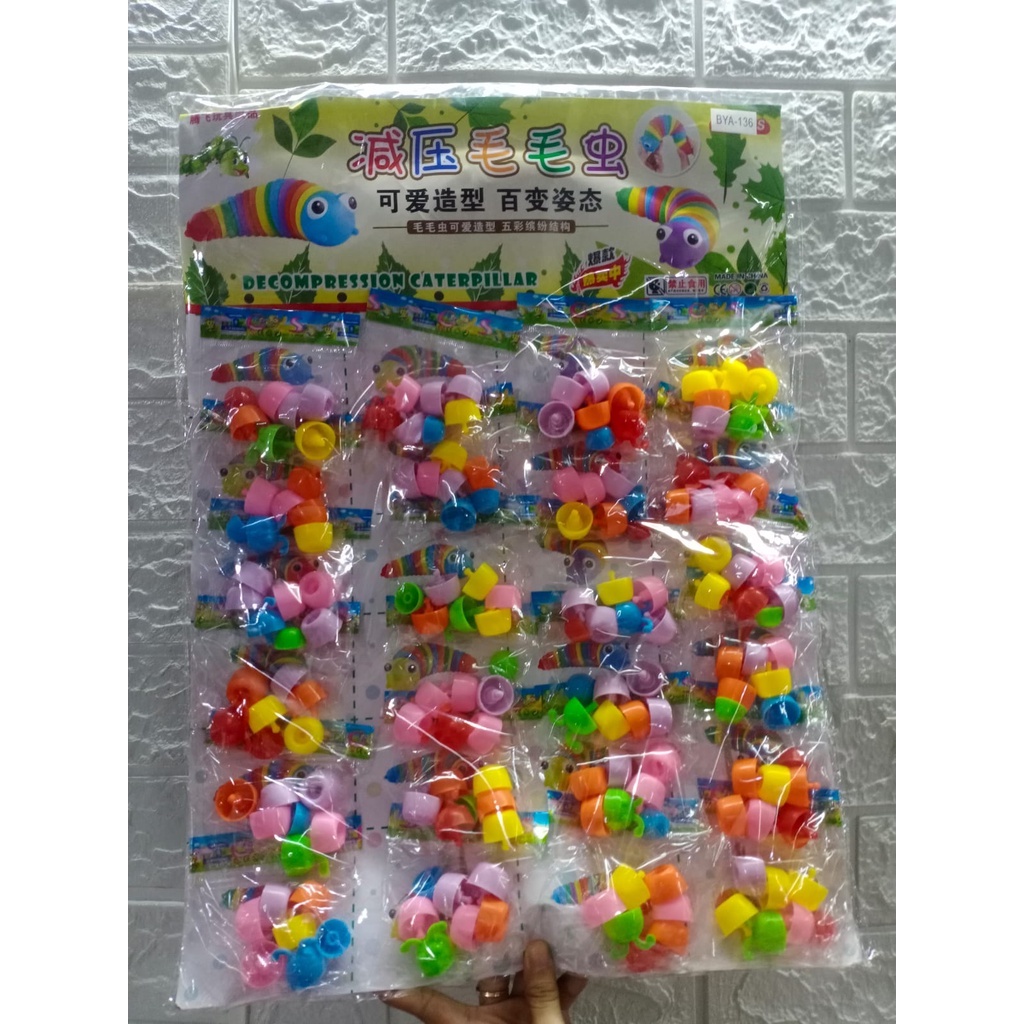 Jual Mainan ULIL anak ulat susun lembaran isi 6 pcs(SETENGAH LUSIN ...
