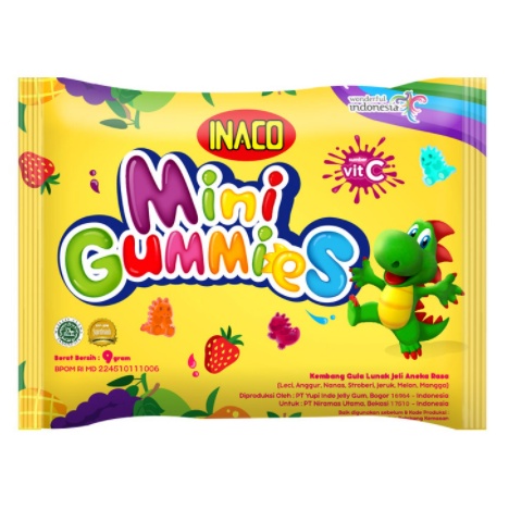 Jual INACO PERMEN MINI GUMMIES BOX ISI 12 x 9 GRAM CANDY MIX RASA BUAH ...