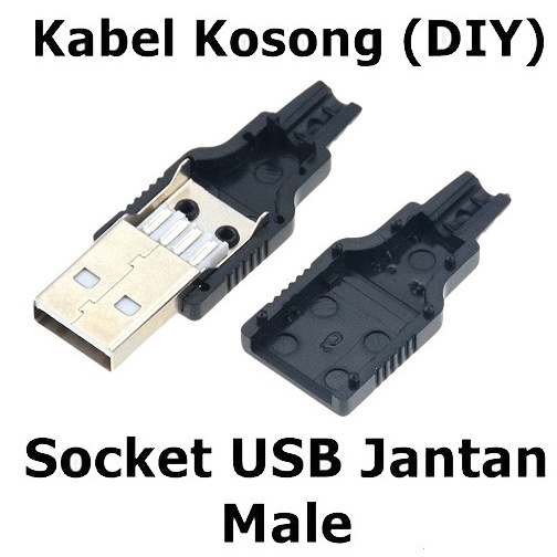 Jual Jack USB Buntut Soket Socket USB Connector Male kosong Tipe Jantan ...