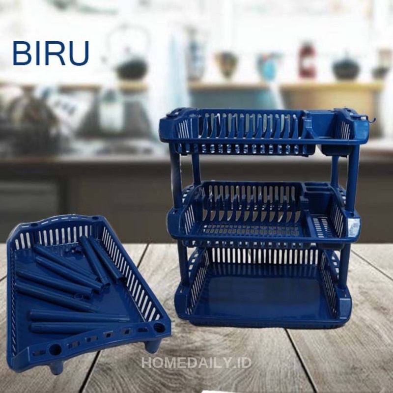 Jual rak piring susun rak piring warna susun tiga murah | Shopee Indonesia