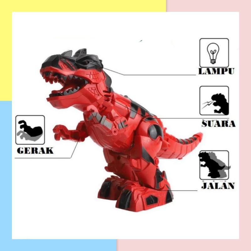 Jual Robot Dinosaurus atau robot T - Rex dapat berjalan bersuara dan ...