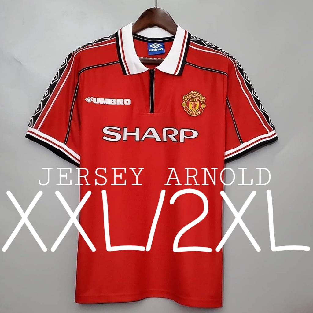 Jual JERSEY MU HOME RETRO CLASSIC XXL 2XL RESLETING 1998 1999 FINAL UCL ...