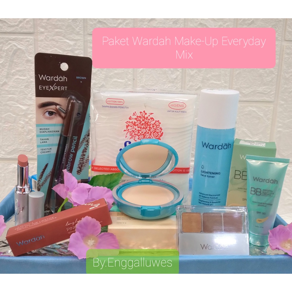 Jual PAKET 2IN1 PAKET SESERAHAN WARDAH MAKEUP&MANDI FREE BOX MURAH ...