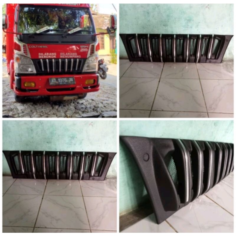 Jual Grill Mitsubishi canter model Apollo hitam doff list chrome ...