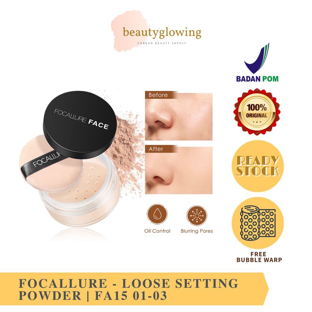 Jual FOCALLURE Loose Setting Powder FA15 01-03 | bedak tabur | 01 Ivory ...