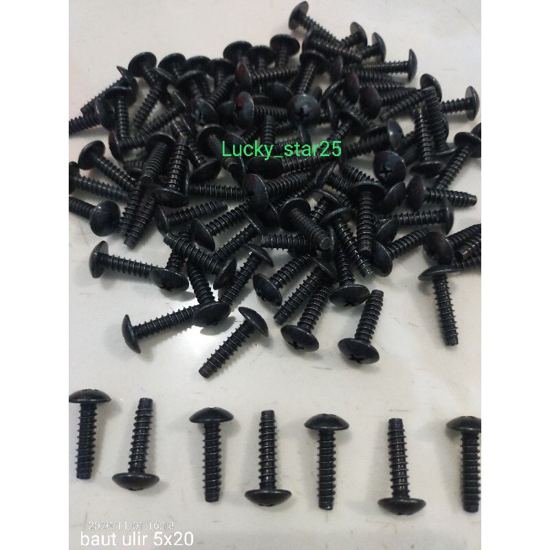 Jual Baut Ulir Obeng 5x20 Baut Filter Baut Body Isi 100 Pcs | Shopee ...