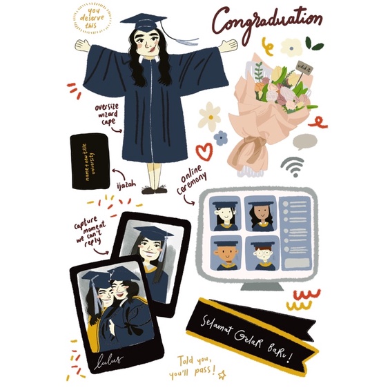 Jual sticker wisuda | Shopee Indonesia